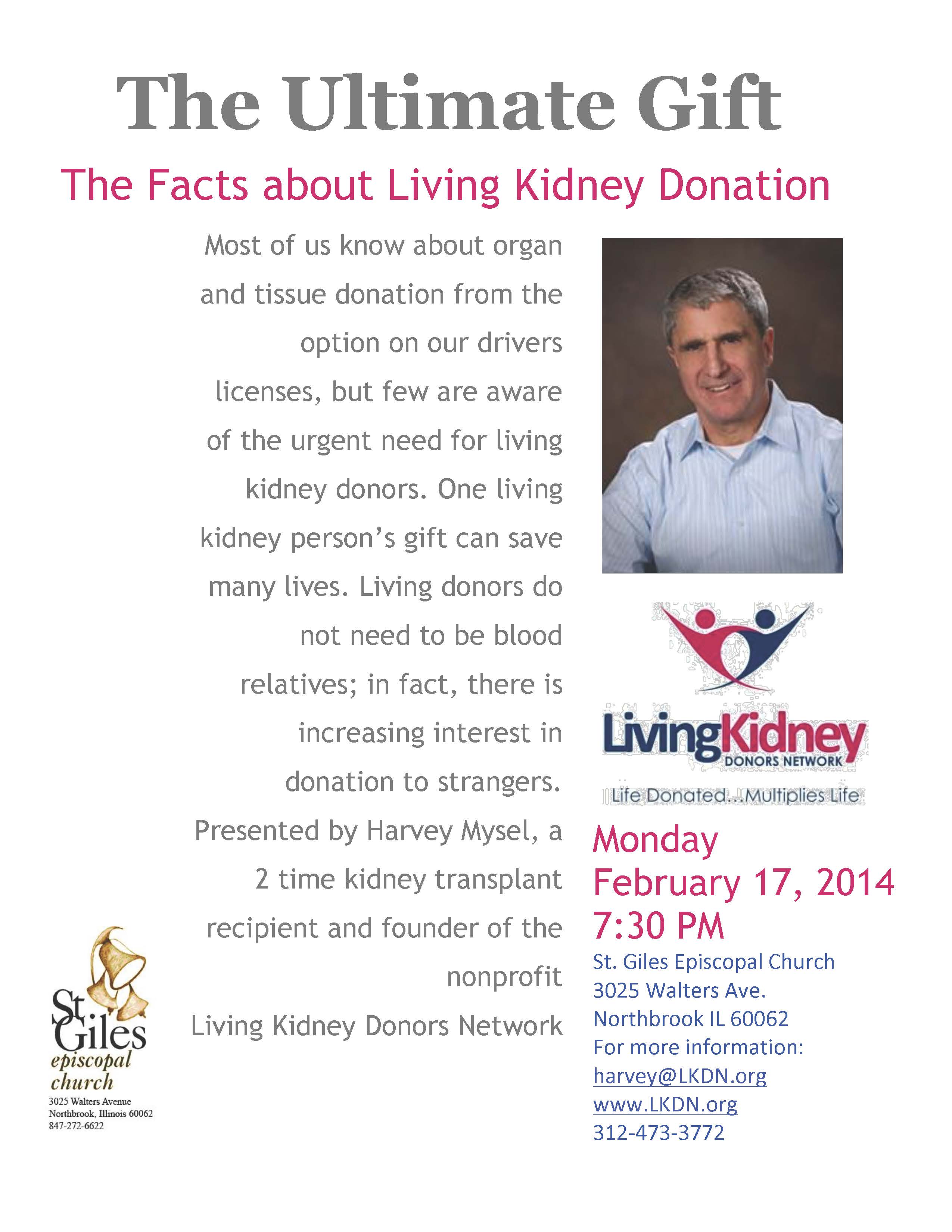 Living Kidney Donation St Giles Flyer PDF – Living Donor Love